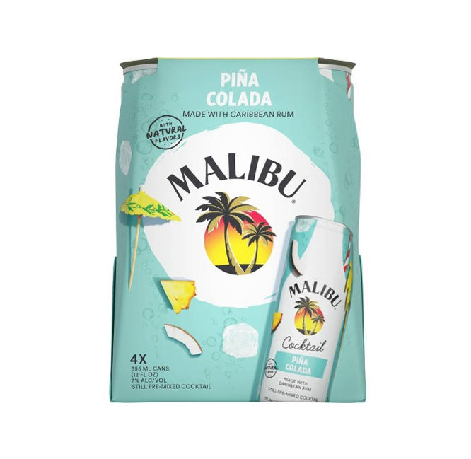 Malibu Pina Colada Cocktails (4pk) – Kings Wine and Spirit