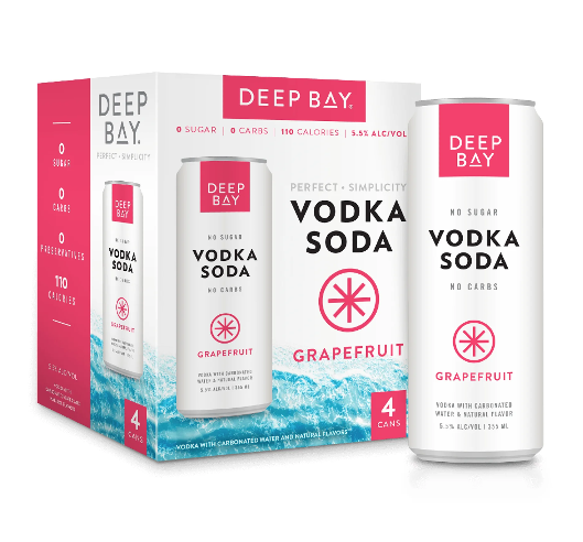 Deep Bay Vodka Soda Grapefruit Seltzer (4x355ml) – Kings Wine and Spirit