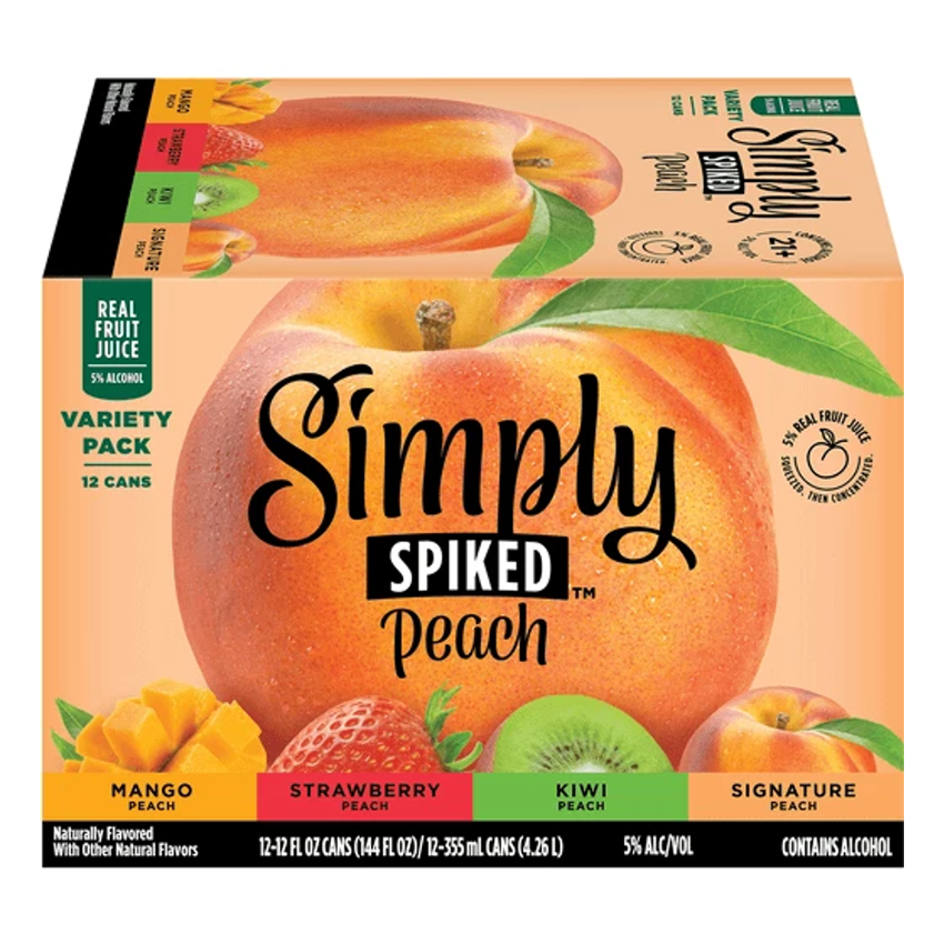 Simply Spiked Peach Variety Pack (12pk) – Kings Wine and Spirit