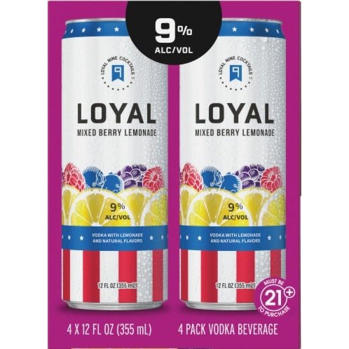 Loyal Nine Mixed Berry Lemonade Cocktail (4pk) - Kings Wine and Spirits ...