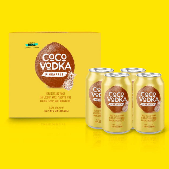 Coco Vodka Pineapple (4x355ml) - Kings Wine and Spirits – Kings Wine ...