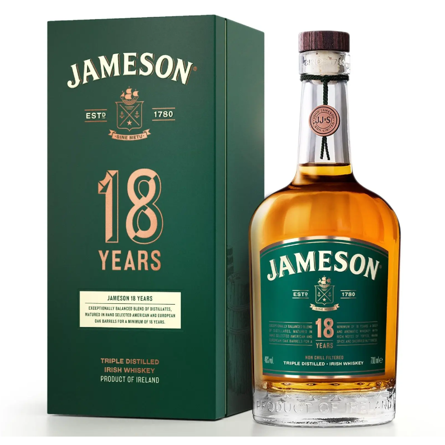 Jameson 18 Years Triple Distilled Irish Whiskey 92 Proof (750ml ...